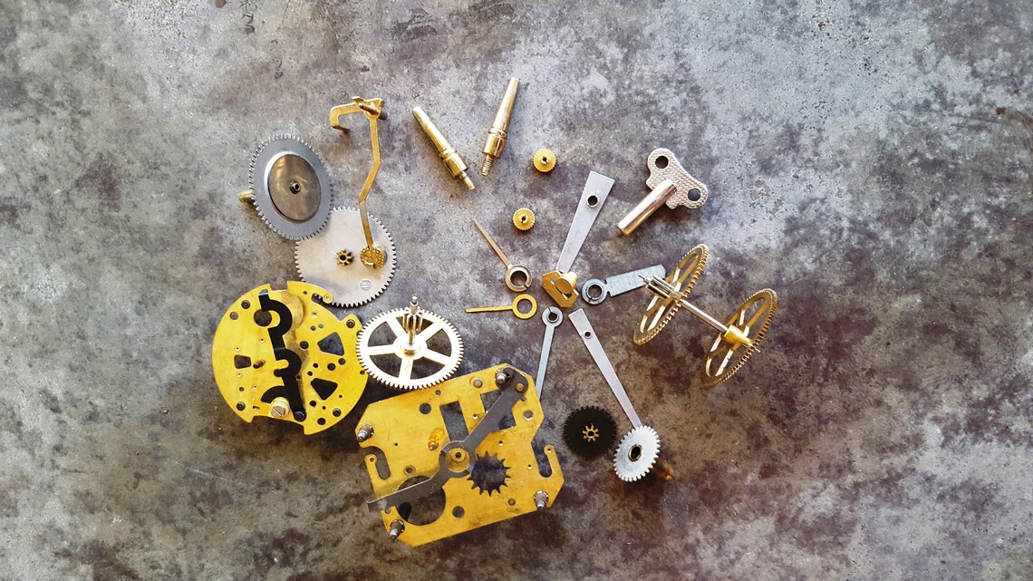 Lot of Vintage Gears Old Clock Parts & Piecesbrass Steel - Etsy