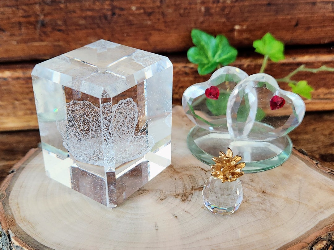Glass Menagerie~vintage Glass Art, Set of 3 Figurines - Etsy