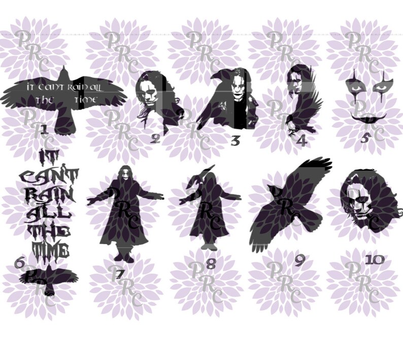 The Crow Inspired Vinyl Decals Eric Draven - Etsy