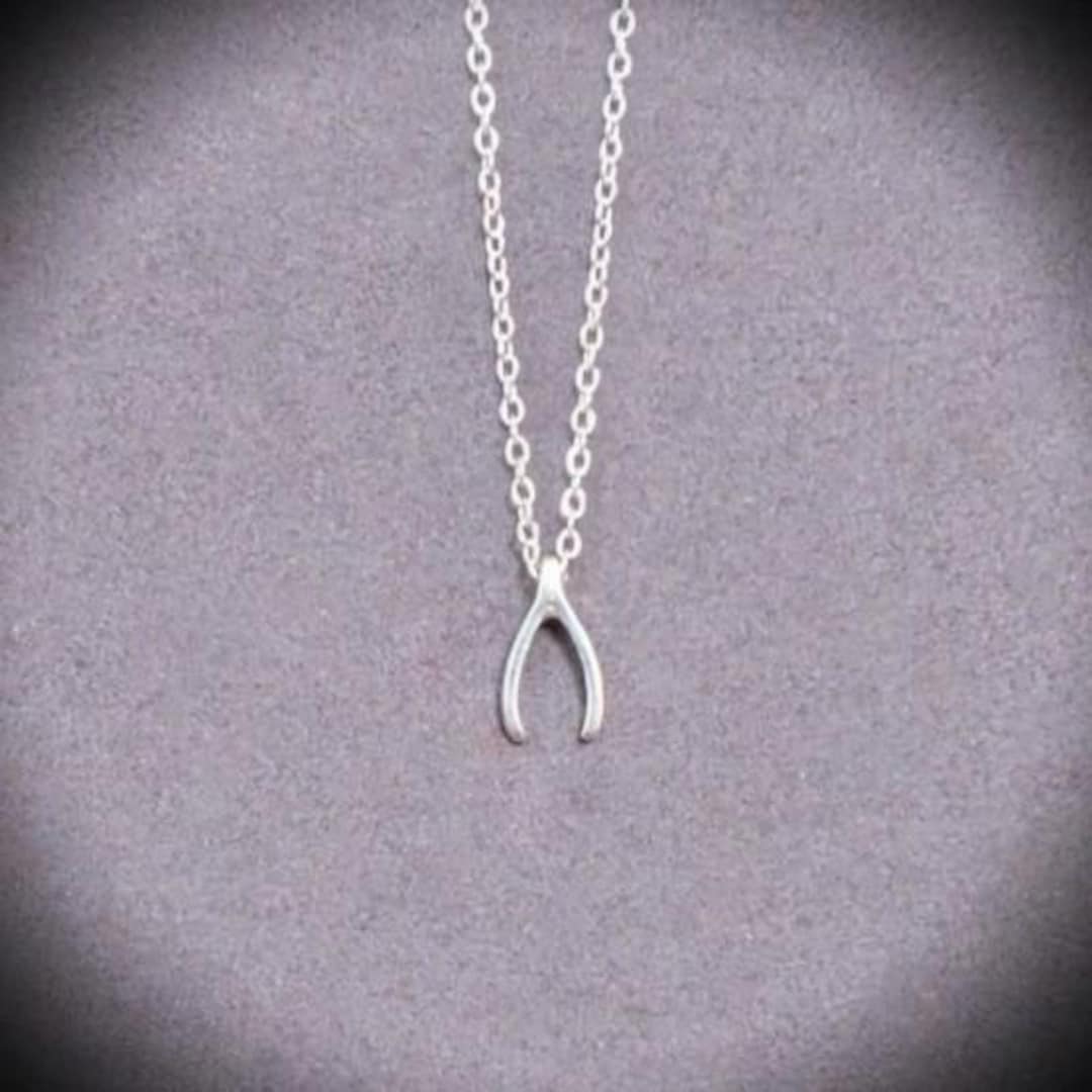 Wishbone Necklace - Sterling Jewelry - Minimalist -layering Necklace ...