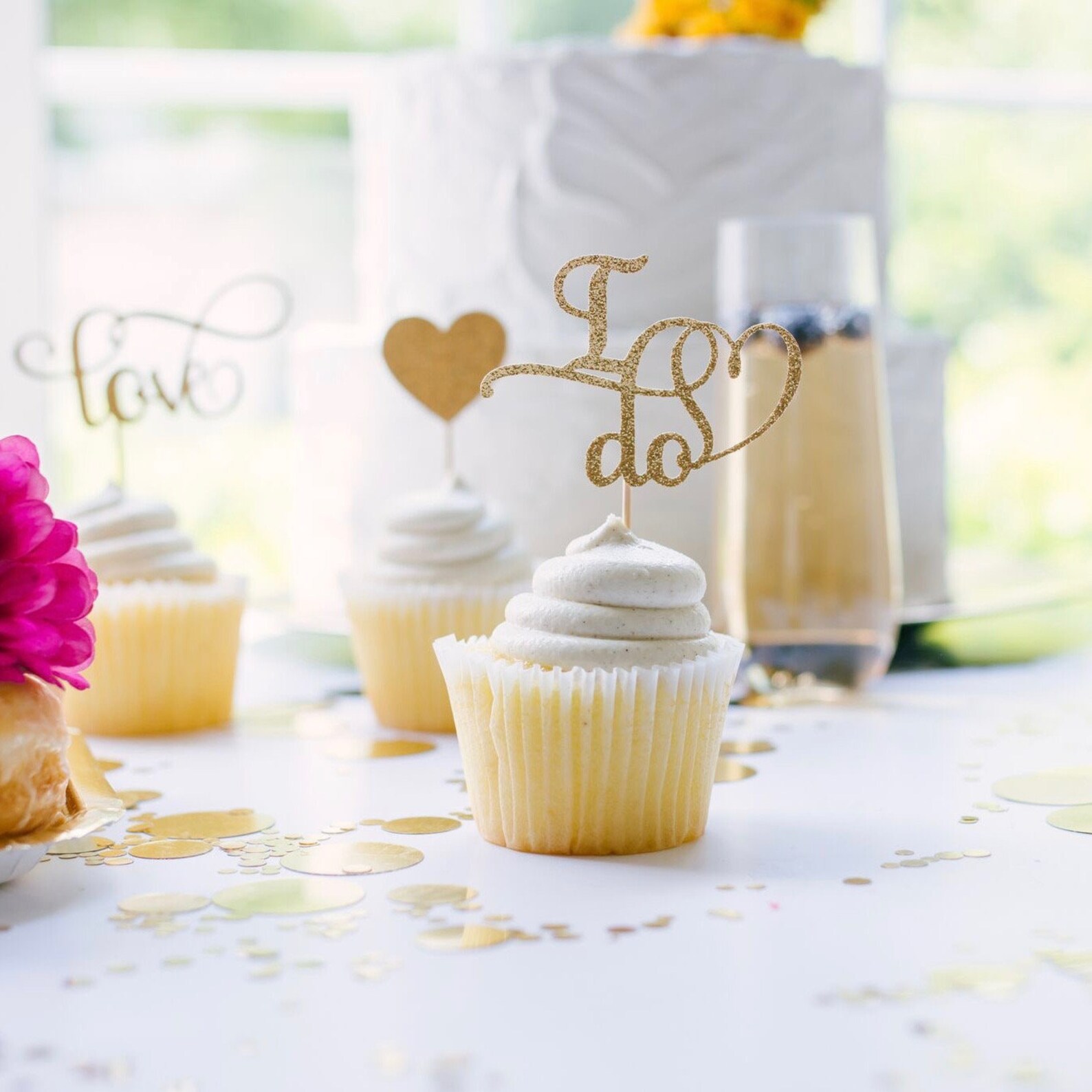 Bridal Shower Cupcake Toppers Engagement Cupcake Toppers - Etsy