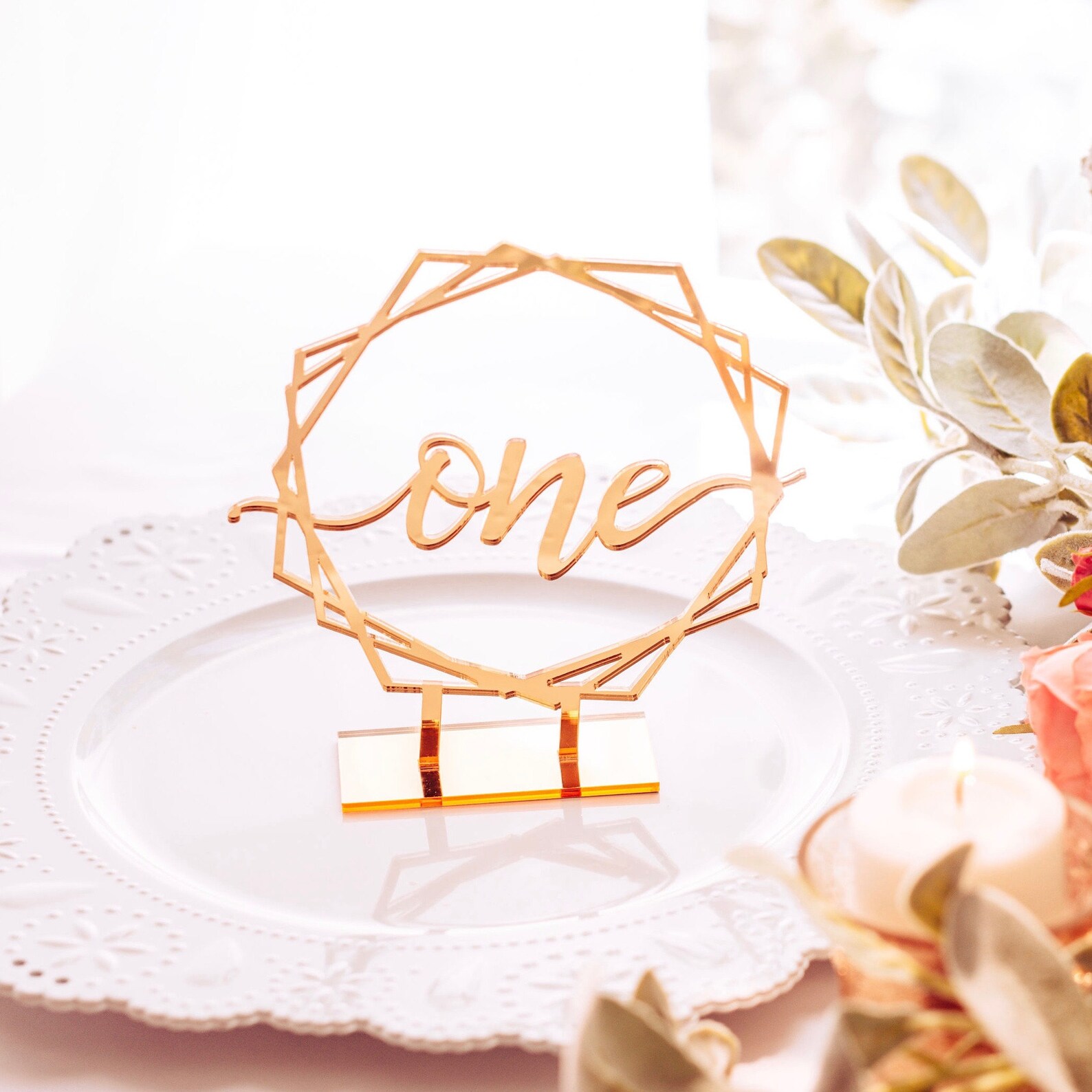 Rose Gold Wedding Table Numbers Wedding Table Decor Rose | Etsy