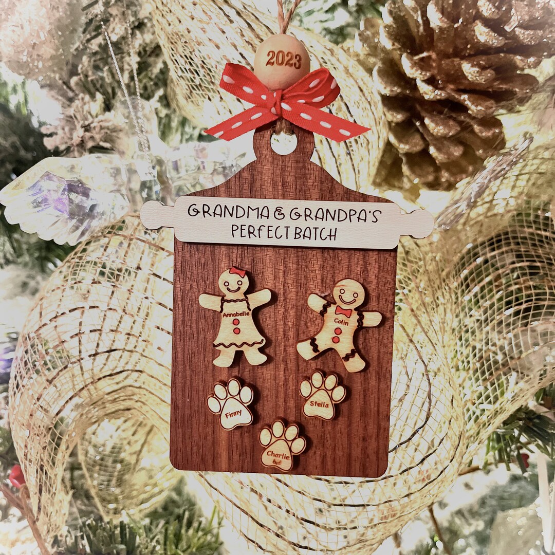 Personalized Gingerbread Christmas Ornament, Grandma & Grandpa's ...