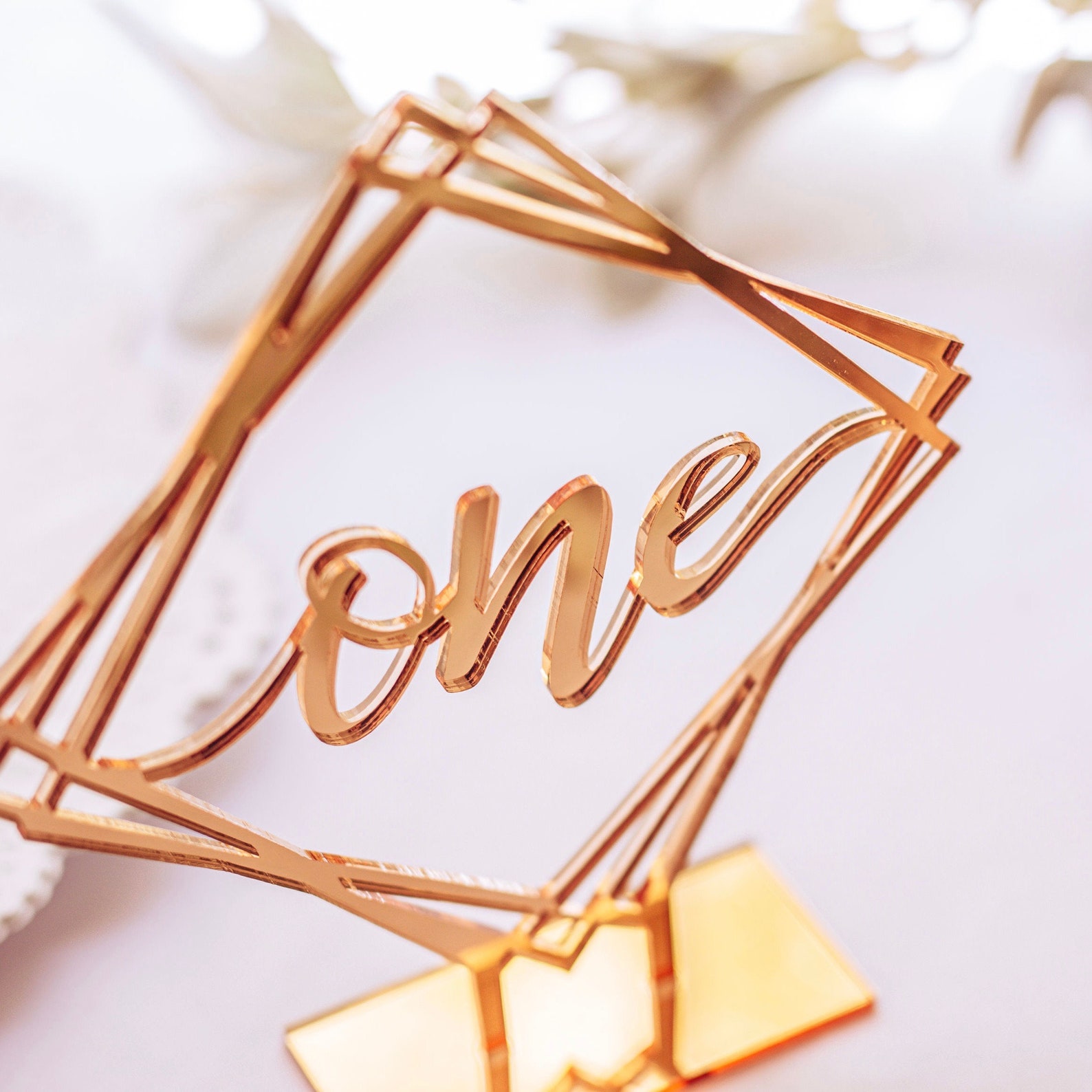 Wedding Table Numbers Wedding Table Decor Rose Gold Acrylic | Etsy