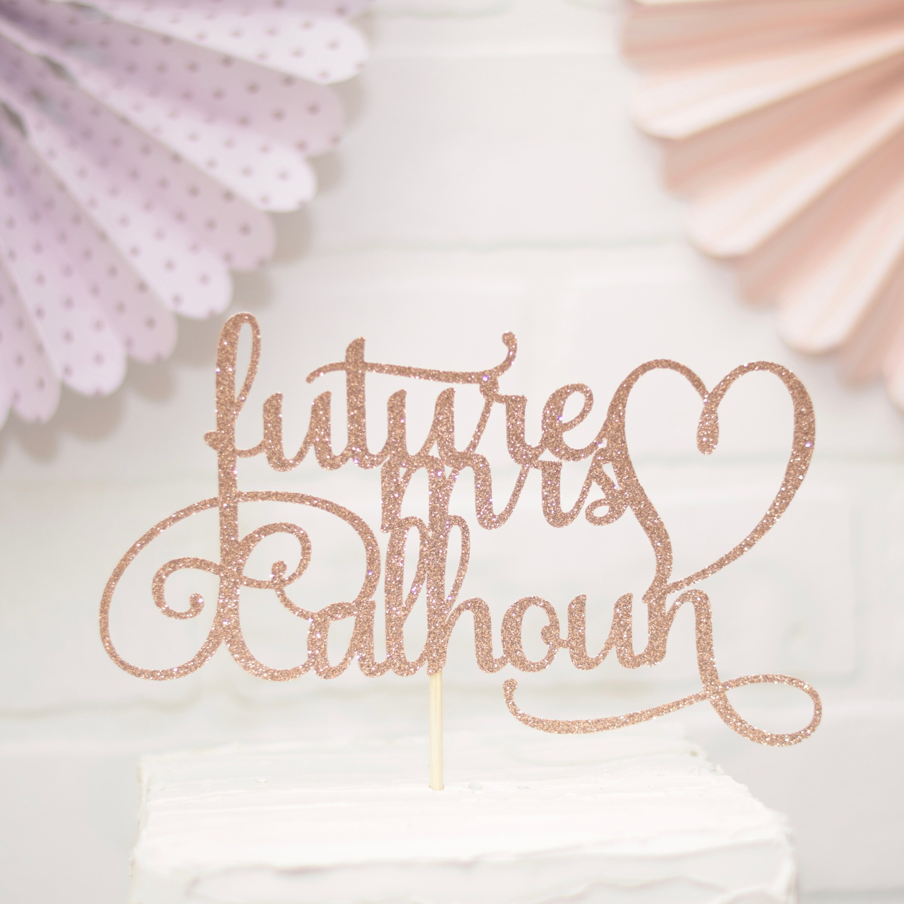 Paper & Party Supplies Gold Bachelorette Cake Topper Future Mrs Cake ...