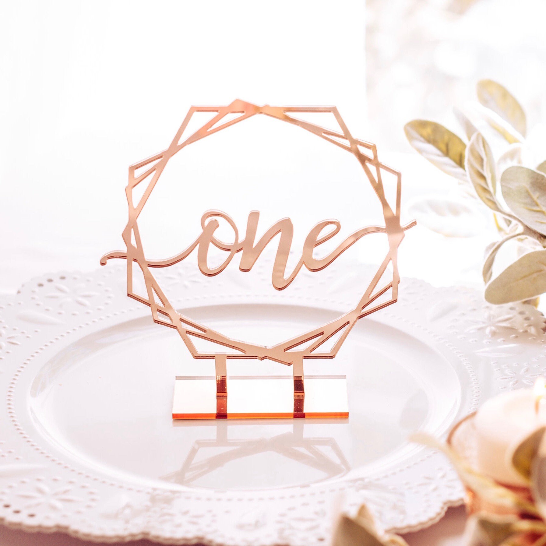 Rose Gold Wedding Table Numbers Wedding Table Decor Rose | Etsy