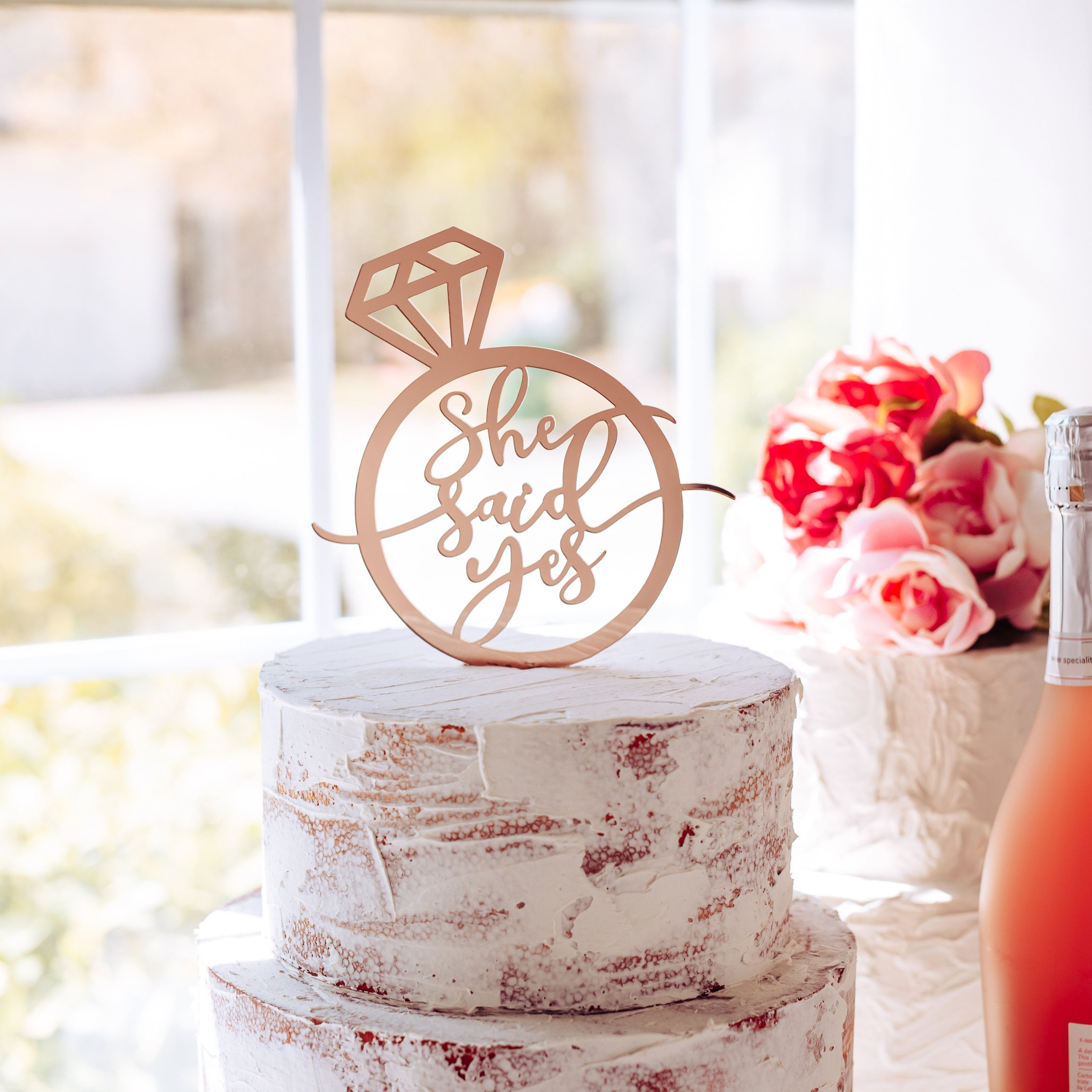 Engagement Cake Topper Custom Engaged Cake Topper We're - Etsy Nederland