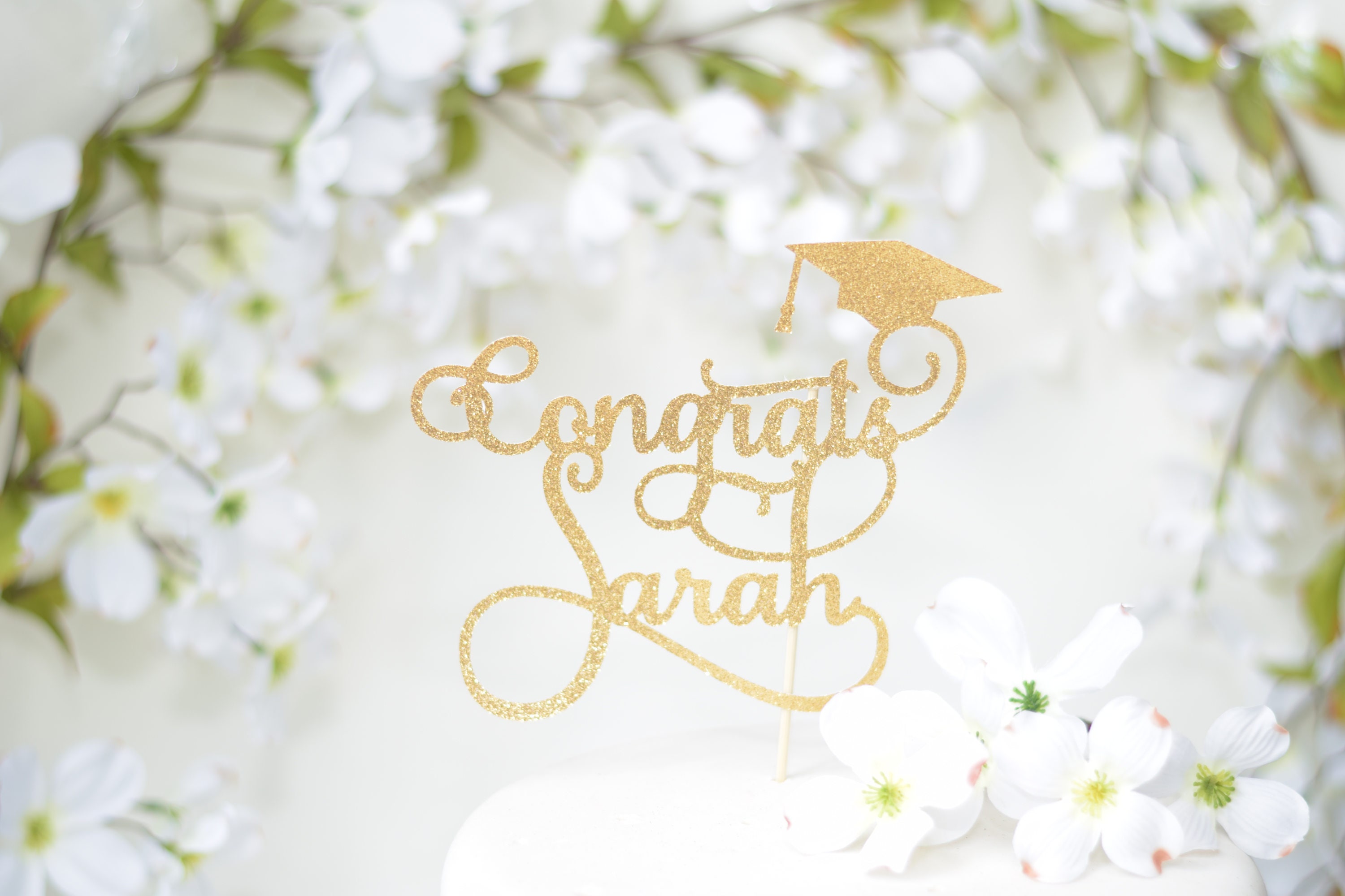 Congrats Graduation Cake Topper Personalized Graduation Cake | Etsy