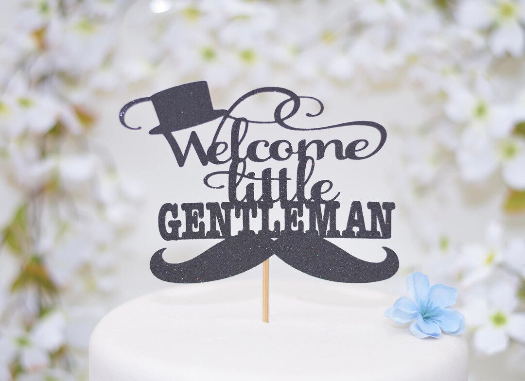 Welcome Little Man Baby Shower Cake Topper Welcome Little - Etsy