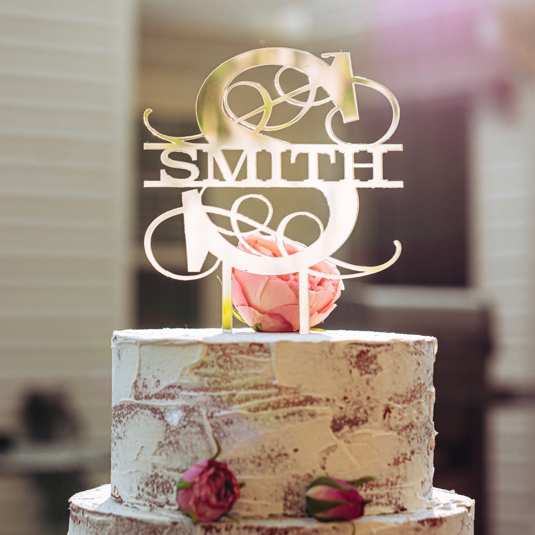 Monogram Cake Topper Wedding Cake Topper Wedding Monogram - Etsy