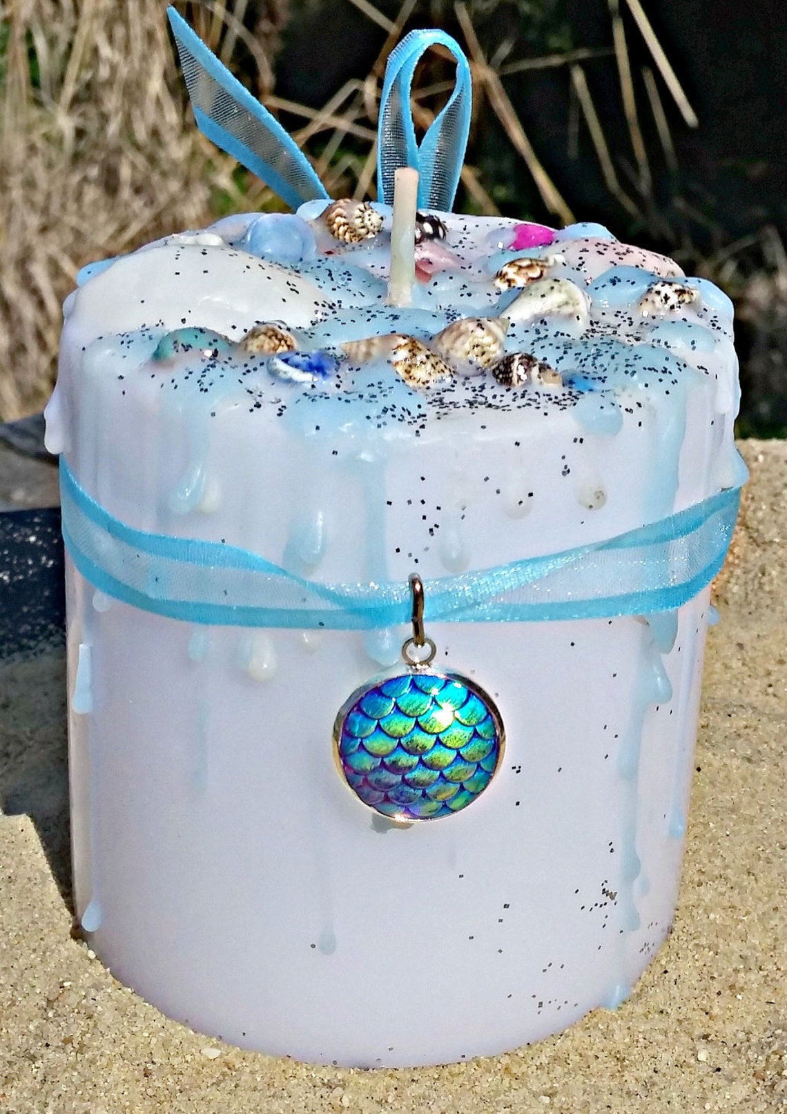 Mermaid Candle Mermaid Mermaid Candle With Pendant Scented - Etsy