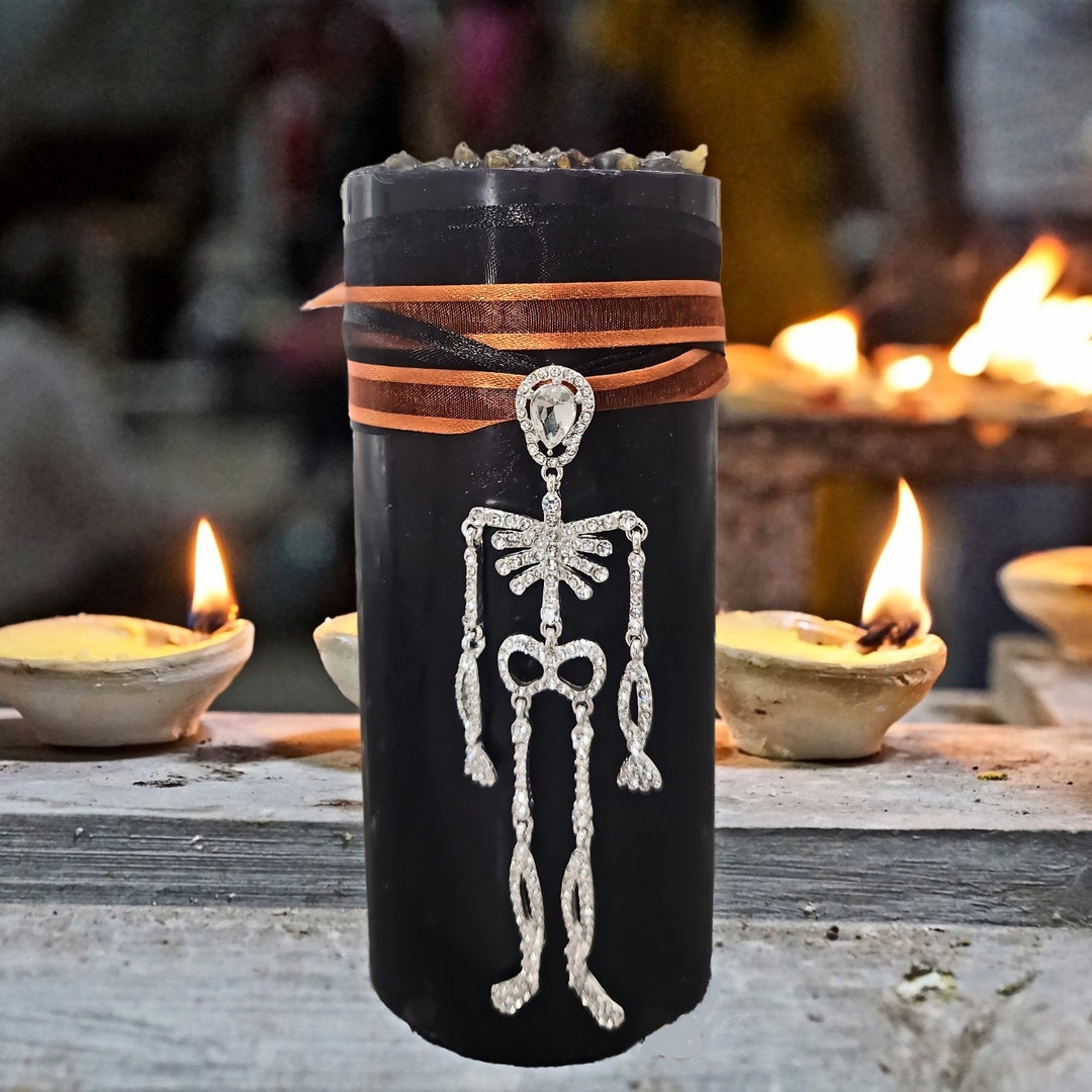 Rhinestone Skeleton Candle, Scented Rhinestone Candle, Skeleton Candle ...
