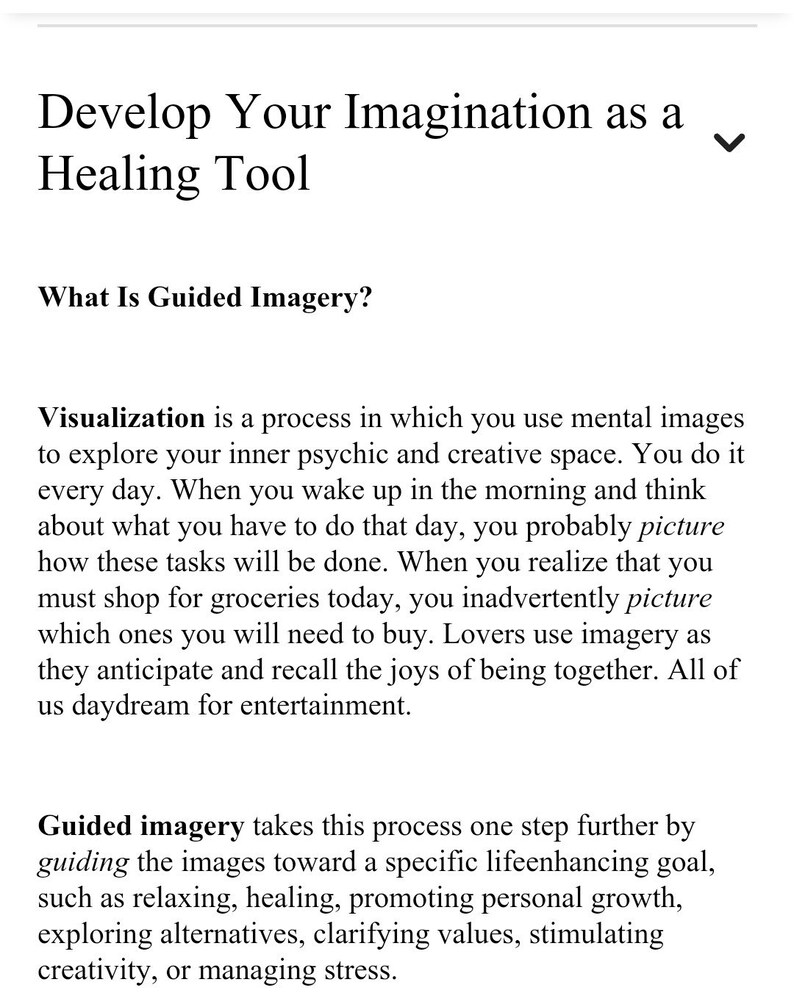 Guided Imagery Certification Course, Dynamic Healing, Accredited - Etsy