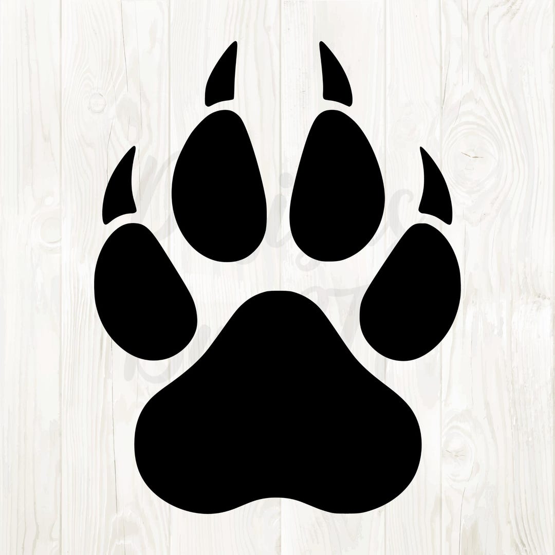 Wolf Paw Print Svg, Wolf Paw Print Png, Wolf Paw Svg Designs, Wolf Paw ...