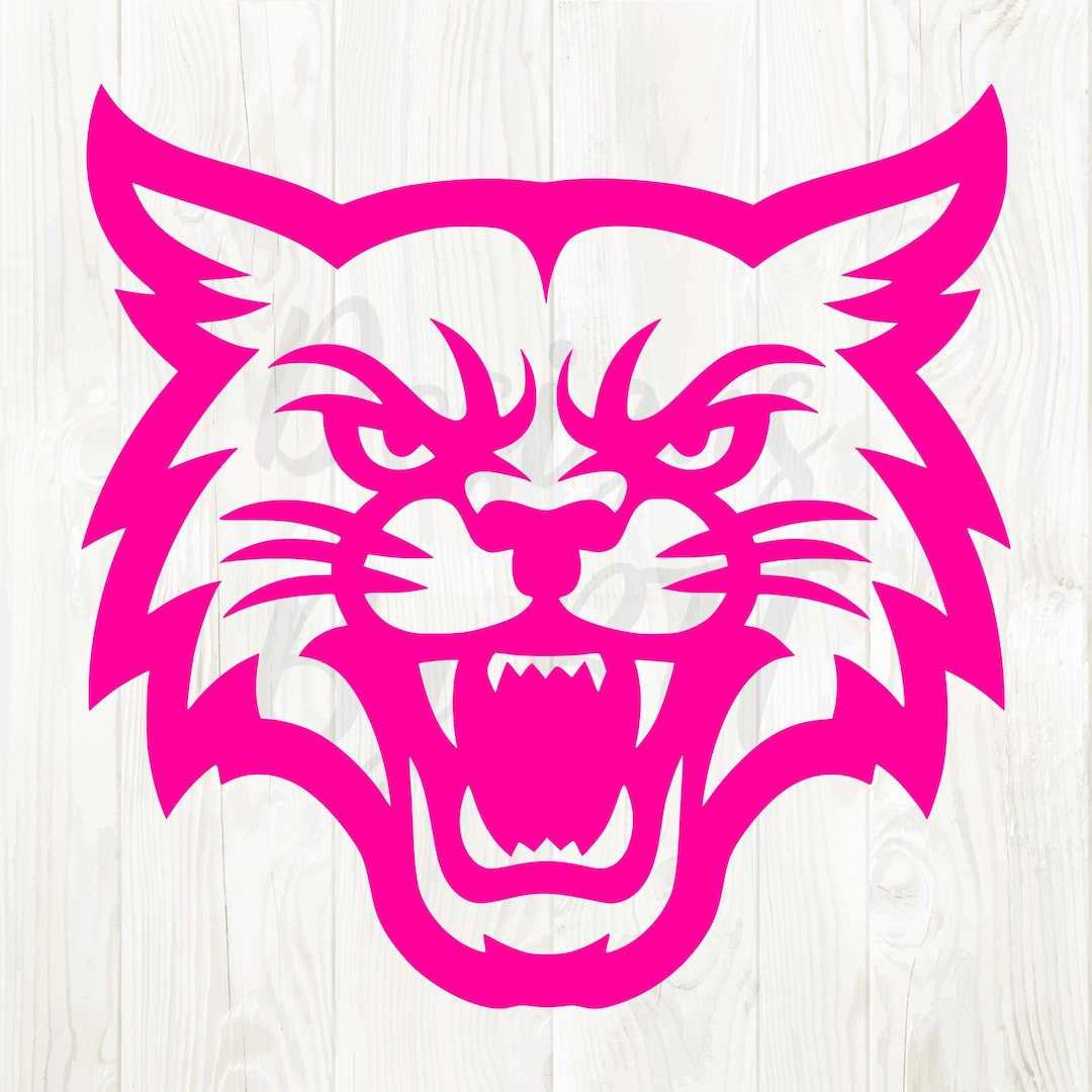Pink Wildcat Svg, Pink Wildcat Png, Wildcat Pink Out Svg, Wildcat Pink ...