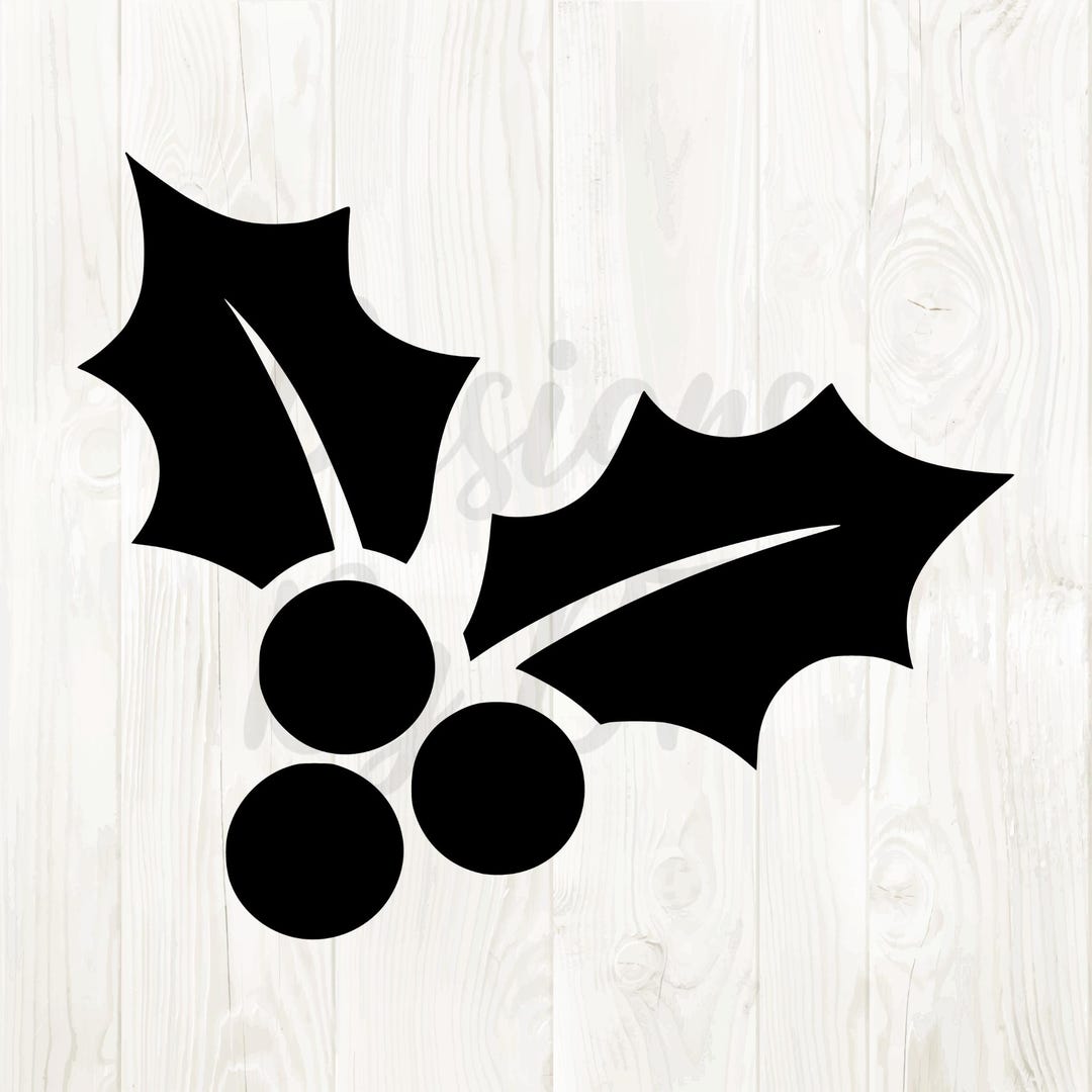 Holly Svg Files, Holly Png, Holly Svg, Digital Holly, Holly Clip Art ...