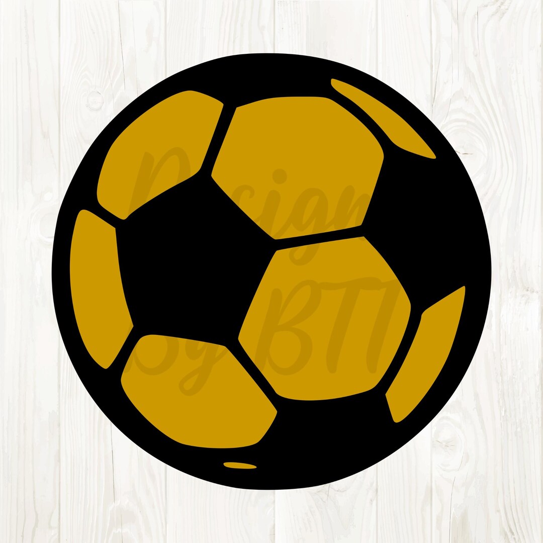 Black and Gold Soccer Ball Clipart, Black and Gold Soccer Png, Soccer ...