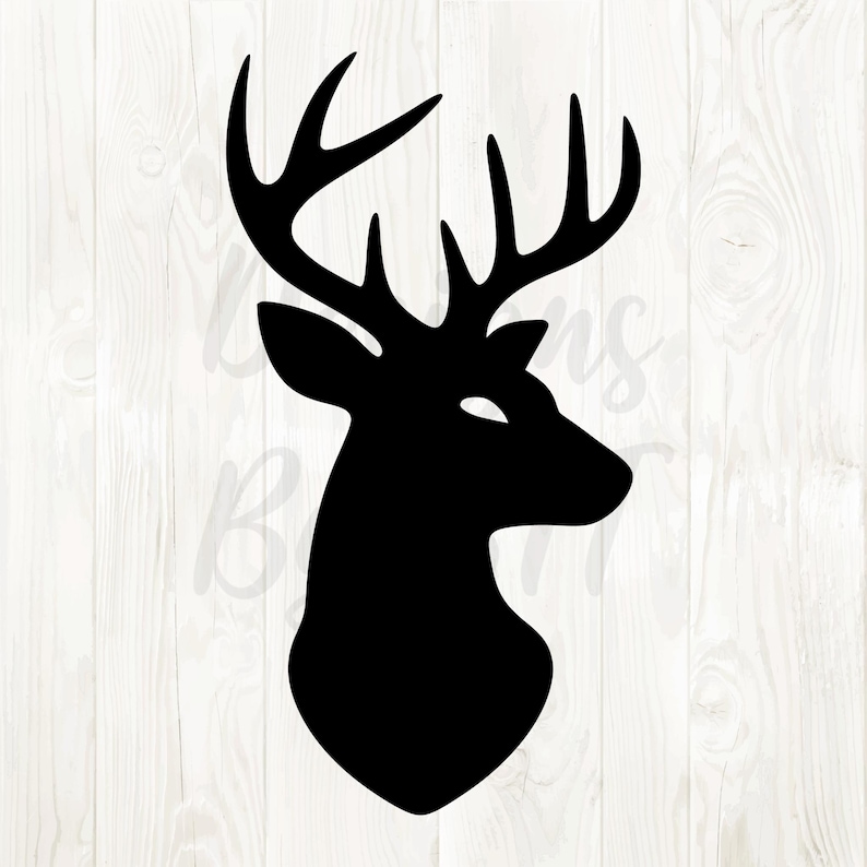 Deer Mount Svg, Deer Mount Png, Deer Head Silhouette, Deer Silhouette ...