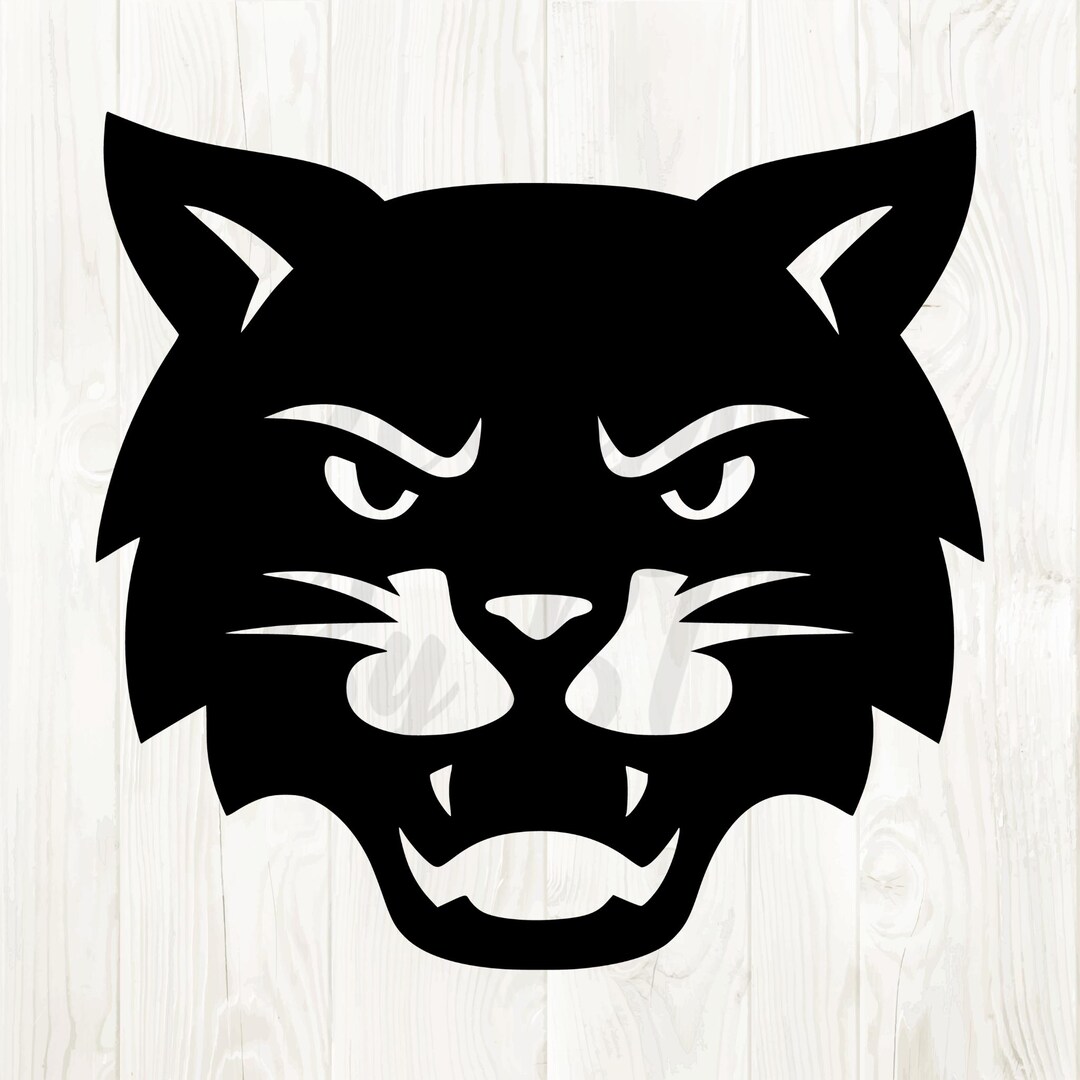 Wildcat Face Svg, Wildcat Face Png, Wildcat Mascot Svg, Wildcat Mascot ...