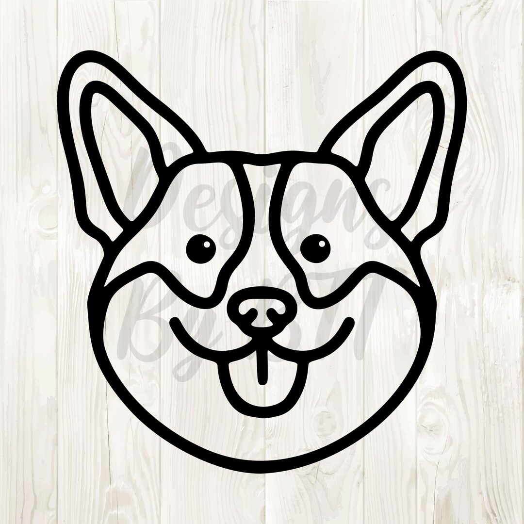 Corgi Vector Outline, Corgi Outline, Corgi Svg Silhouette, Corgi Png ...
