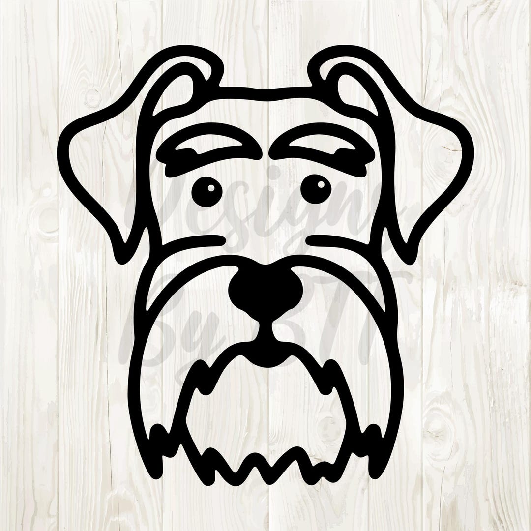 Schnauzer Face Svg, Schnauzer Head Png, Schnauzer Face, Schnauzer Svg ...
