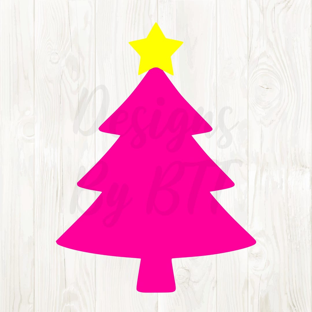 Pink Christmas Tree Png, Pink Christmas Tree Svg, Pink Xmas Tree Png ...