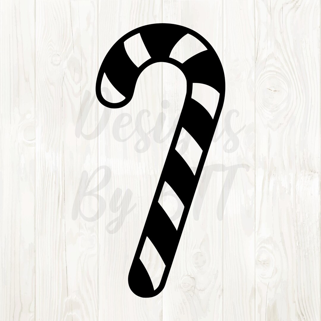 Candy Cane Silhouette File, Candy Cane Svg Png, Candy Cane Svg File ...