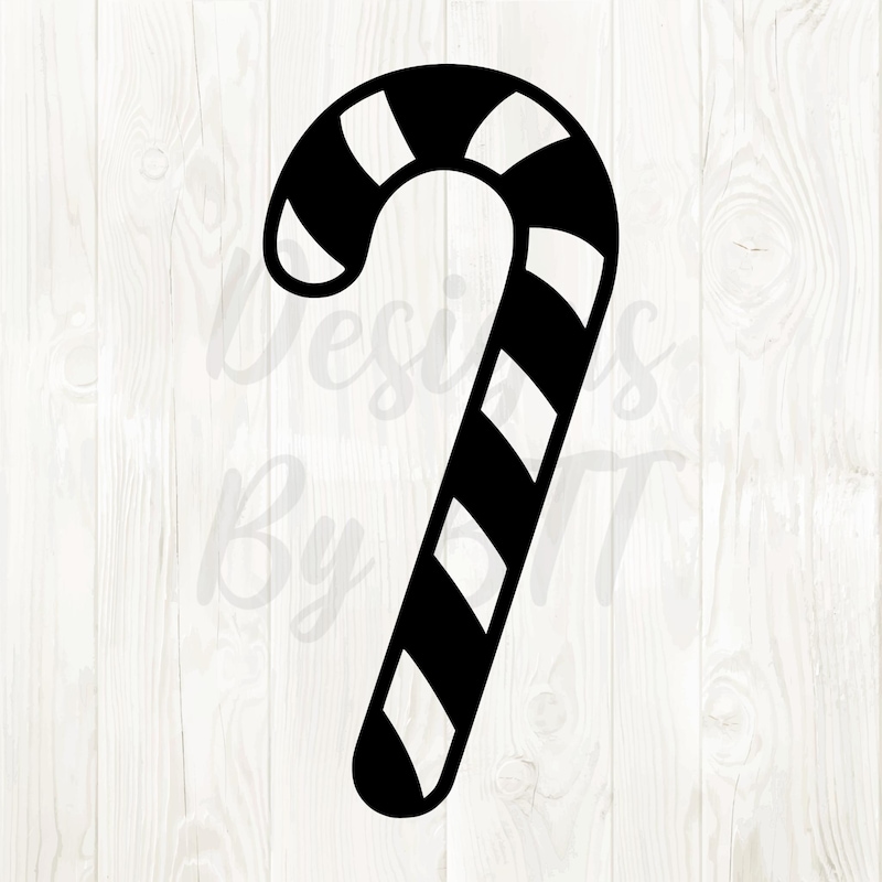 Candy Cane Svg - Etsy
