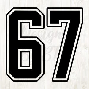 67 Jersey Svg, 67 Jersey Style Png, Six Seven Sport Theme, 67 Number ...
