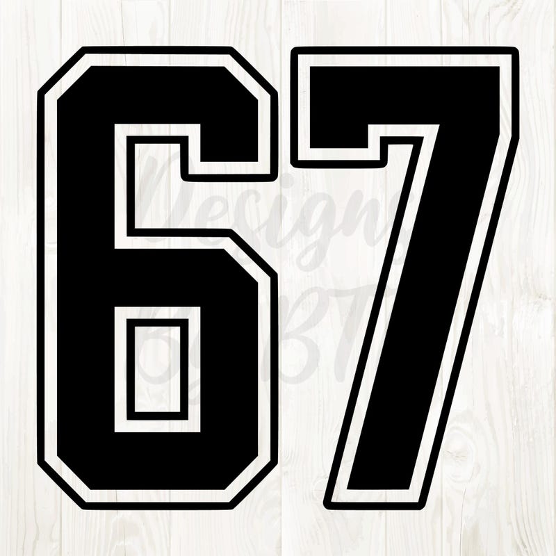 Number 67 Png - Etsy