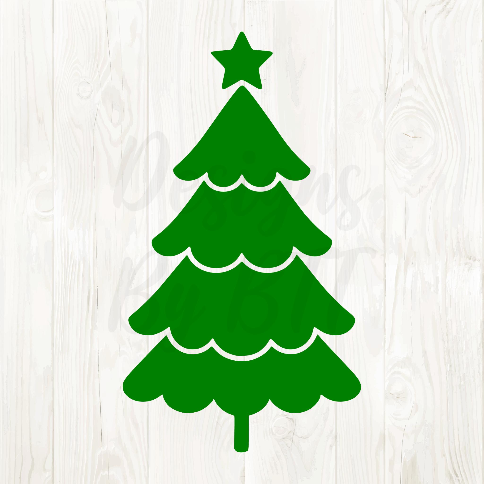 Christmas Tree Simple Svg Png, Xmas Design Svg, Green Christmas Tree ...