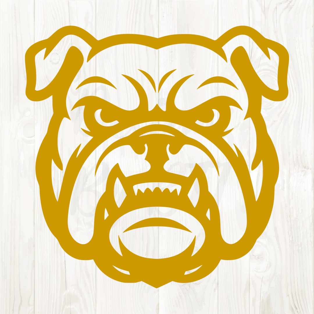 Gold Bulldog Png, Bulldog Gold Png, Bulldog Mascot Svg, Bulldog Logo ...
