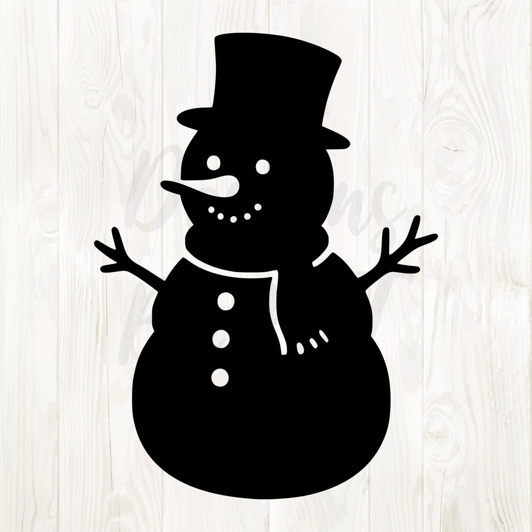 Snowman Silhouette, Snowman Silhouette Svg, Snowman Png, Snowman ...