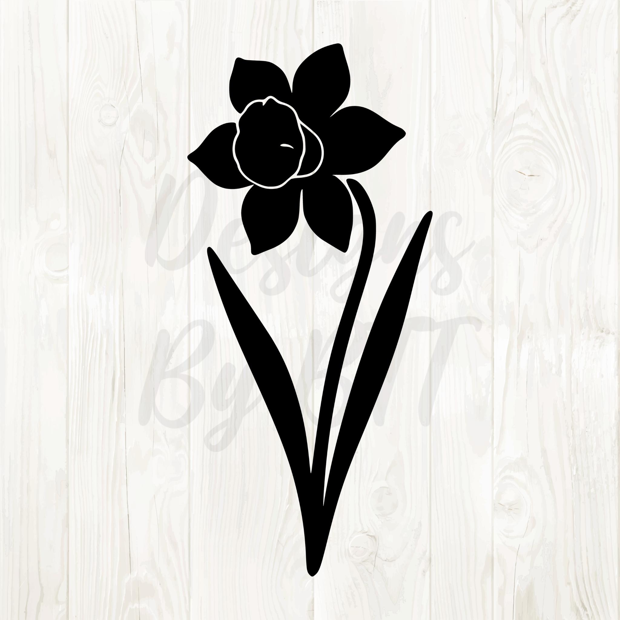 Daffodil Svg, Flower Png Design, Daffodil Clip Art, Daffodil Digital ...