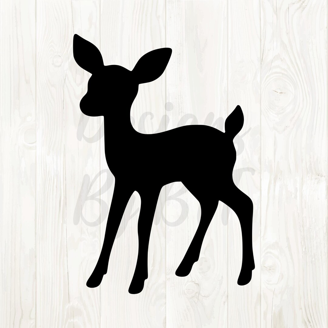Baby Deer Silhouette Svg, Silhouette Deer, Baby Deer Clipart Png, Deer ...