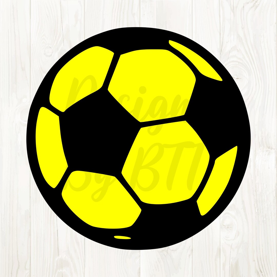 Yellow Soccer Ball, Soccer Ball Svg File, Soccer Ball Png File, Soccer ...