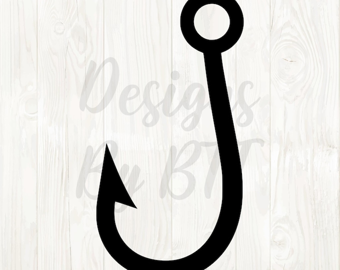Fishing Hooks SVG Vector Bundle | 38 Fish Hook Silhouette Clipart and ...