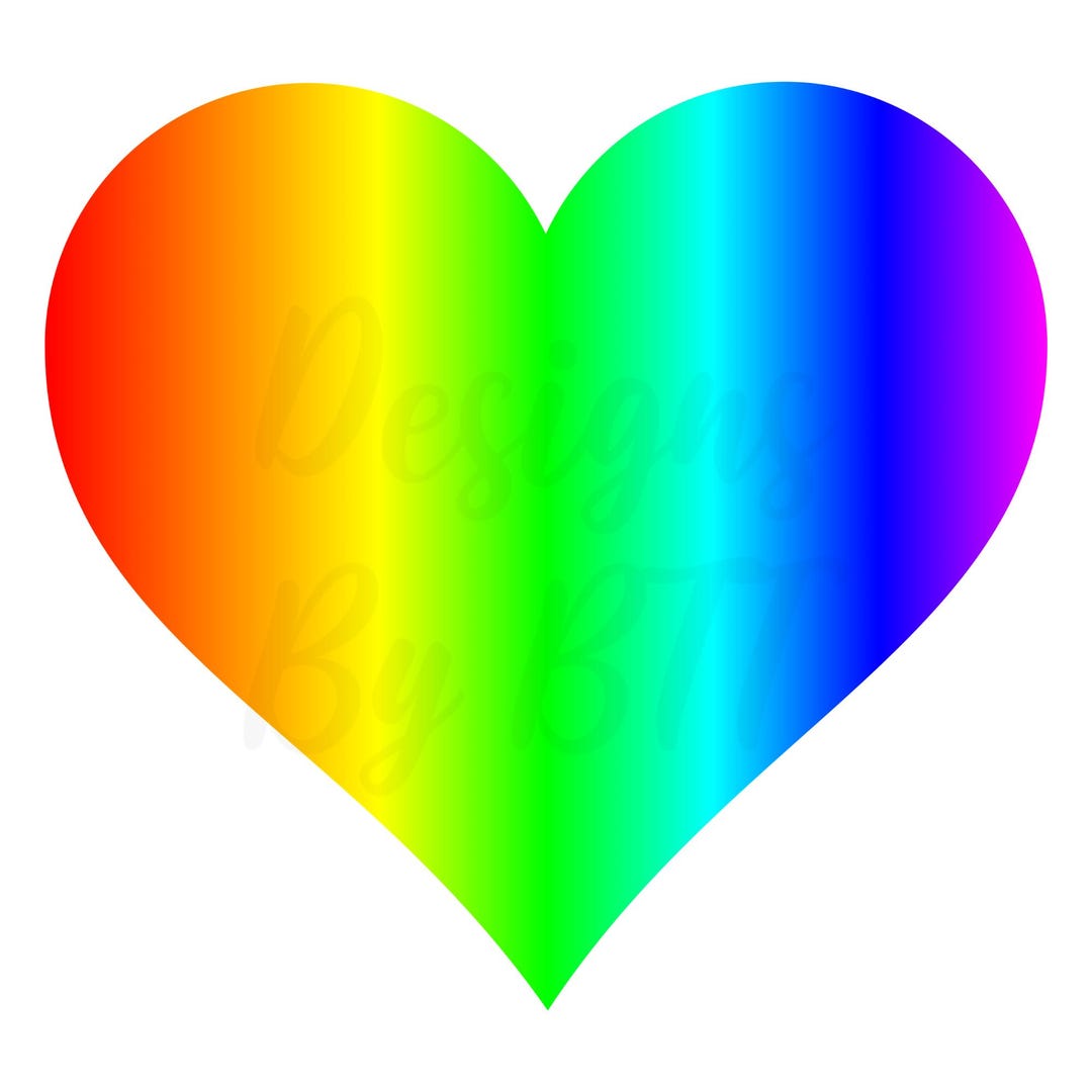 Rainbow Heart Svg, Rainbow Heart Png, Rainbow Heart Clipart, Rainbow ...