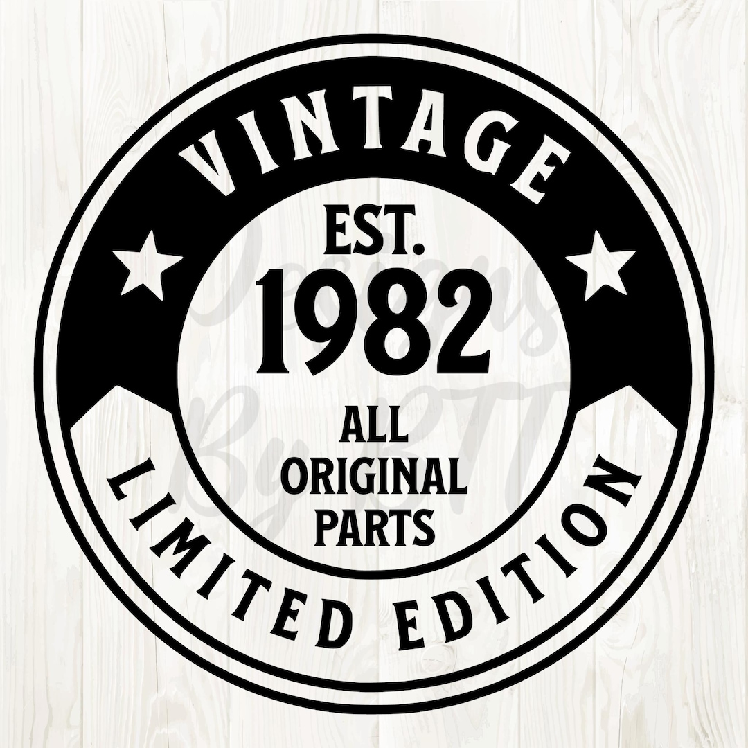 1982 Svg Png, 1982 Svg, 1982 Png, 1982 Clip Art, 1982 Birthday Svg ...