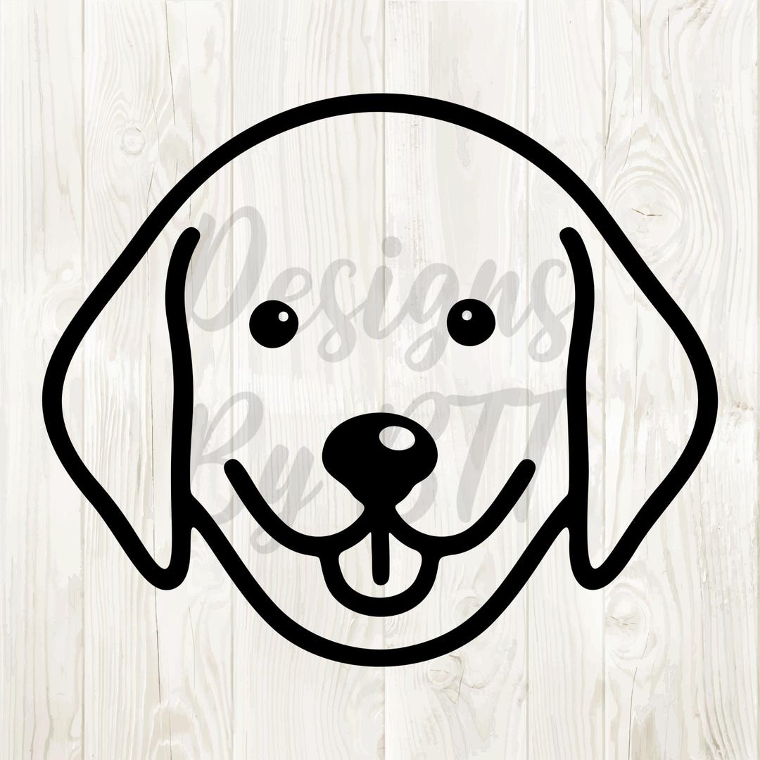 Labrador Face Outline, Labrador Outline, Labrador Clip Art Svg ...