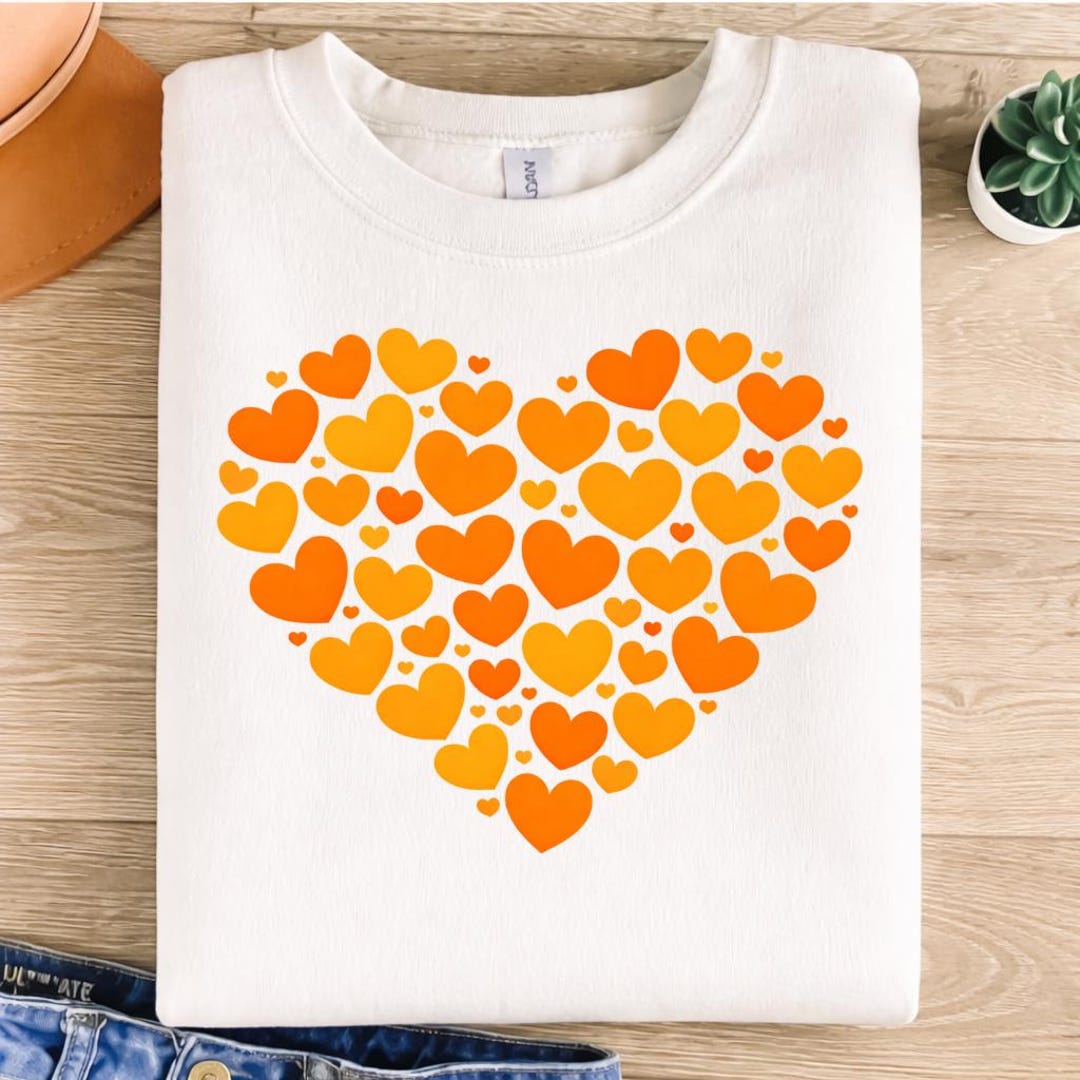 Orange Heart, Orange Heart Design, Coquette Hearts Png, Unique Hearts ...