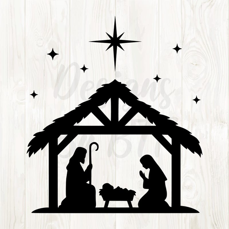 Nativity Set Paper File - Etsy