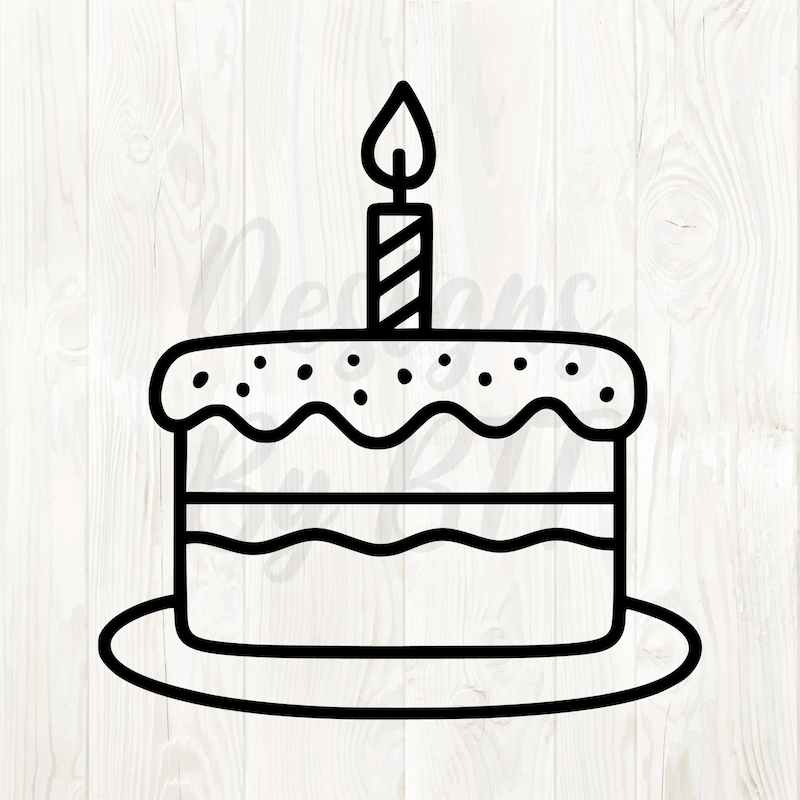 Birthday Cake Trace - Etsy