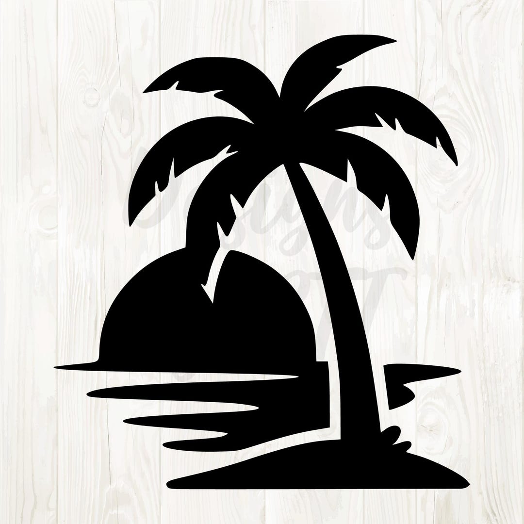 Palm Tree Svg File, Palm Tree Scene Png, Palm Tree Png Design, Palm ...