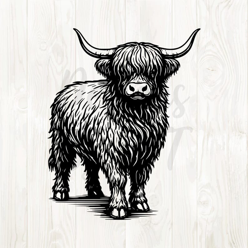 Highland Cow Clipart Png, Highland Cow Silhouette Svg, Highland Cow ...
