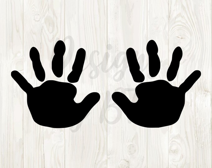 Baby Handprint SVG, Baby Handprint DXF, Baby Handprints, Baby Hands SVG ...