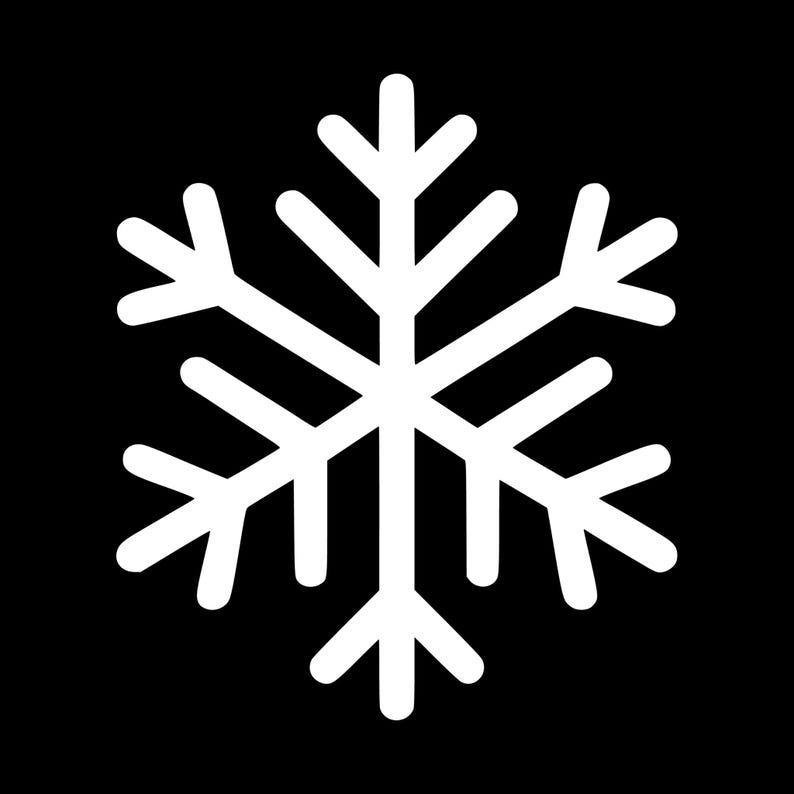 White Snowflake Png, Cute Snowflake Svg, Snowflake Clip Art Svg ...