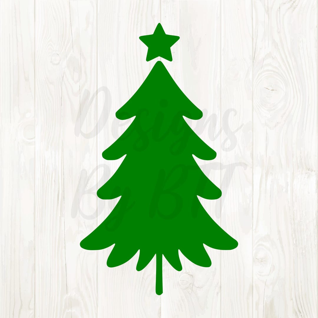Christmas Tree Simple Svg Png, Xmas Design Svg, Green Christmas Tree ...