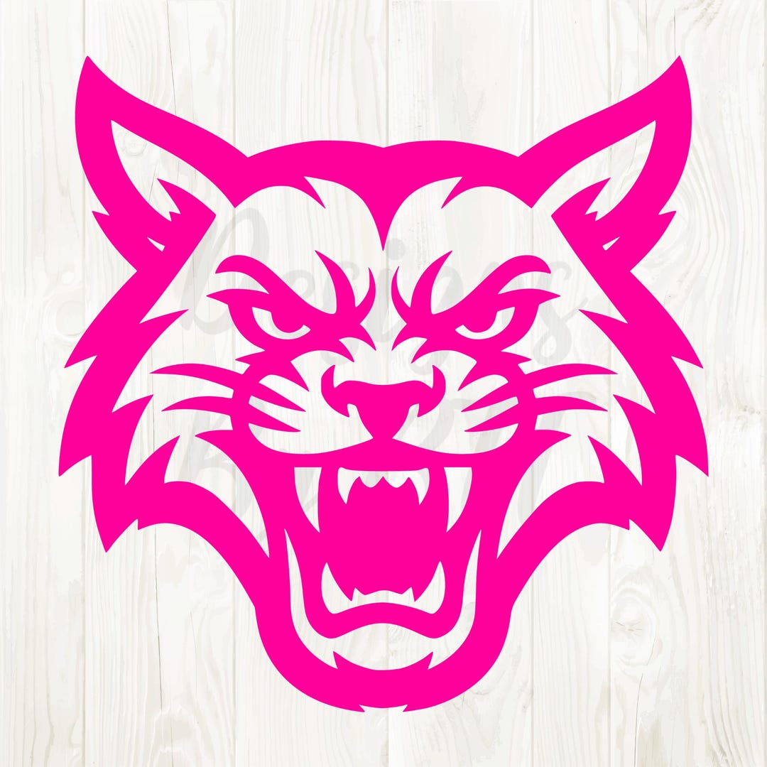 Pink Wildcat Svg, Pink Wildcat Png, Wildcat Pink Out Svg, Wildcat Pink ...