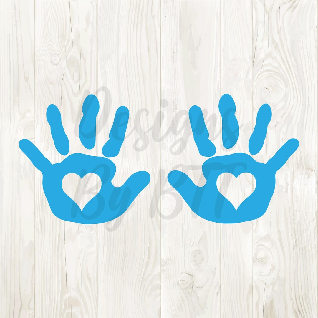 Handprint Heart Png, Baby Hand Svg, Hand Baby Svg, Handprint Svg ...